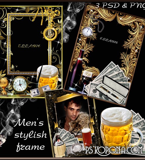 Free psd frame for men