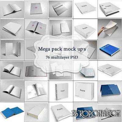 MEGA COLLECTION PSD BOOK MOCK UPS