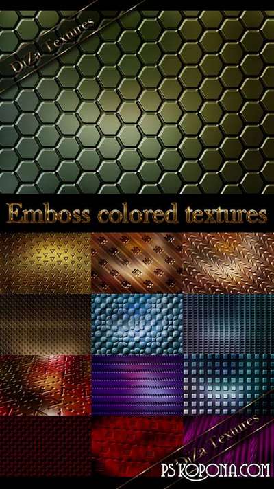 Emboss colored textures