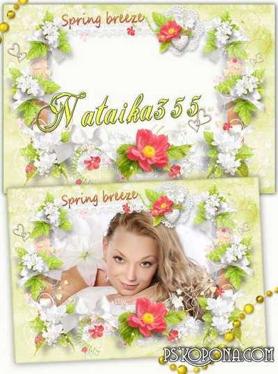 Frame for Photoshop - Warm in the sun, spring. Transparent PNG Frame ...