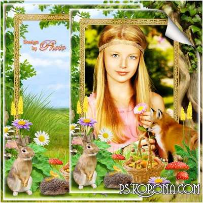 Children frame for photo - Forest fun