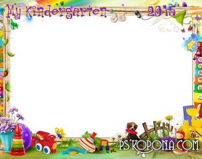 Free multi-layer frame for baby photos - Kindergarten (16 PNG PSD ...