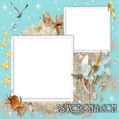 Maritime Frame for Photoshop - Sun, sea and sand