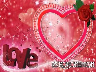 Frame for Photoshop - Love ( PSD )
