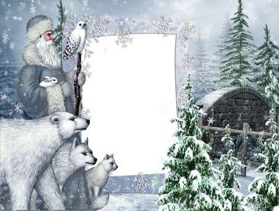 Winter Collage frame psd photo frame png template for Photoshop ...