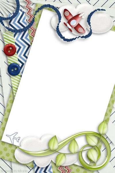 2 psd template children photo frames for boy My little pilot - Free ...