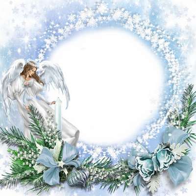 Free winter PSD frame template for women's pictures - Free download