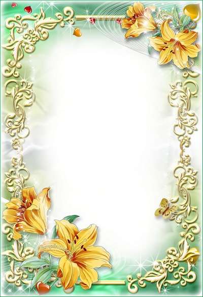 Flower frame with lilies – Smile lives