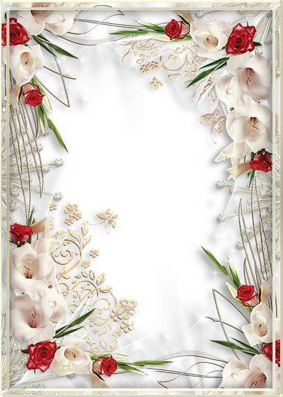 Flower Frame for Photoshop - 2 photo frame psd