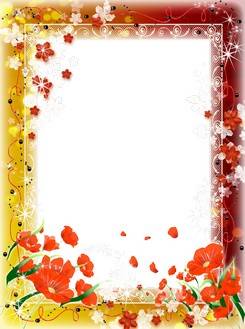 Photo frames with flowers - The petals of fragrant flowers