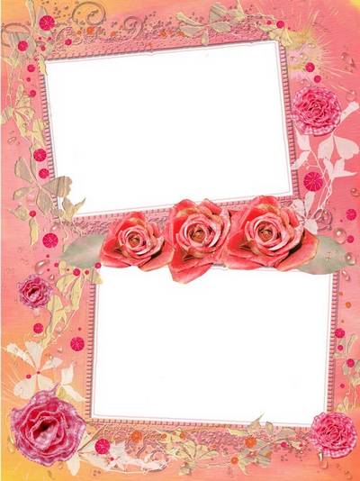 photo Frame with roses - With love to you