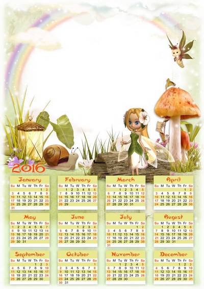 Download Pack Children calendars png 2016