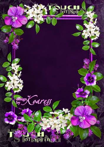 Set of layered photo frames for Photoshop - Waiting for spring