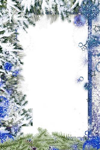 Collection of winter holiday frames for photos