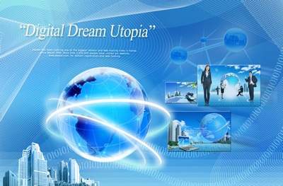 Internet - the city (multilayer PSD)