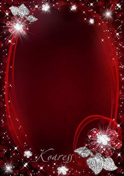 Photo frames - Flowers of rubies and the star shine
