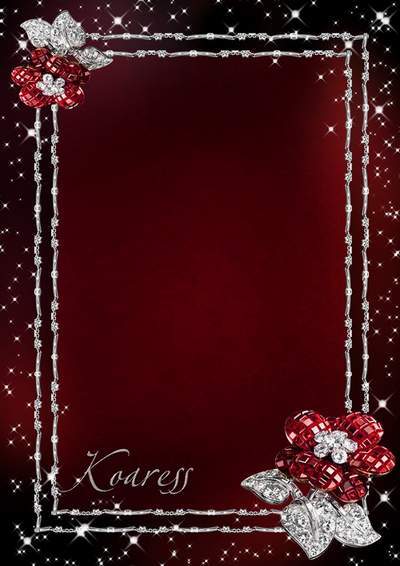 Photo frames - Flowers of rubies and the star shine