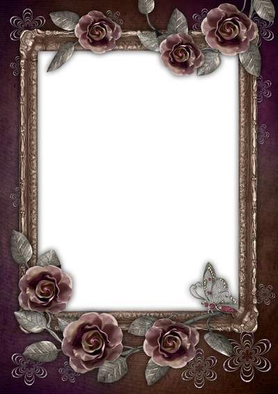 Romantic frame for Photoshop - Vintage portrait