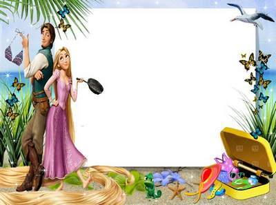 Children Maritime frame - Rest on the sea together with Rapunzel