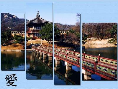 Polyptych in PSD format - Japanese landscape