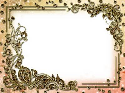 Romantic frame for Photoshop - Golden sunset