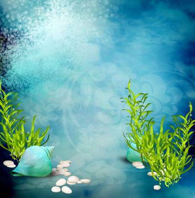 Marine backgrounds for creative design works, collages