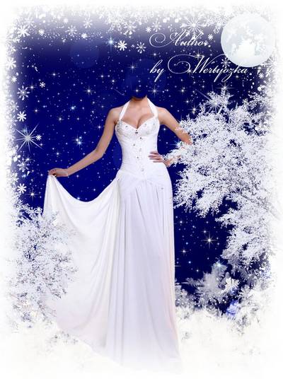 Luxury women's dresses - Template for Photoshop