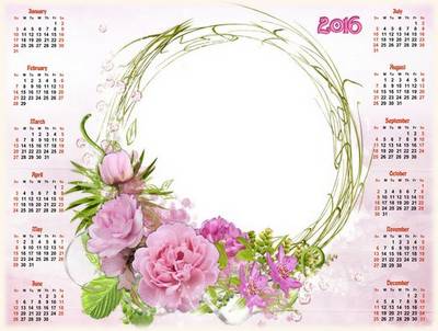 Download set: psd Calendar 2016