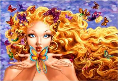 Free Female Suit psd set - 15 PSD Beautiful girls from the world of fantasy