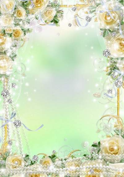 Free wedding png frame photo frame psd wedding white roses - Free download