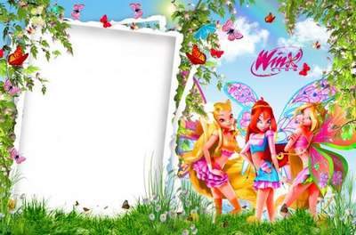 Children frame for photo - find summer with Winx