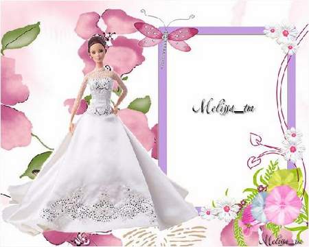 Photoframes for girls "Barbie" ( free 6 PSD frames + free 6 PNG frames ...