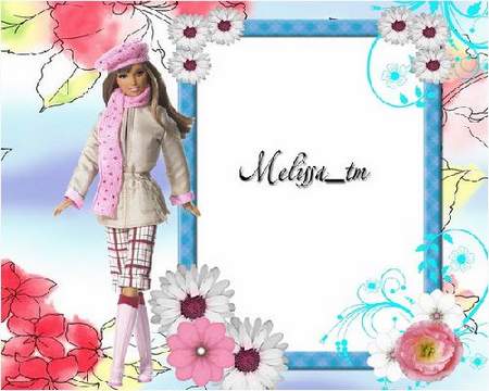 Photoframes for girls "Barbie" ( free 6 PSD frames + free 6 PNG frames ...