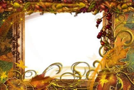 Frame for Photoshop in psd - I like gold fall colors