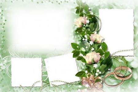 Wedding Frames for Photoshop. Transparent PNG Frame, PSD Layered Photo ...