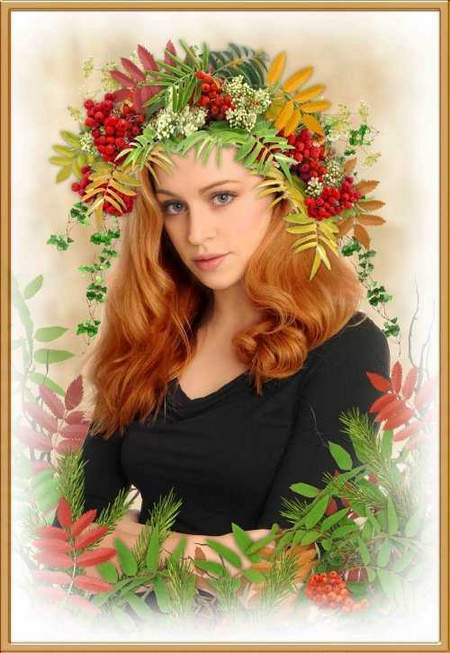 Autumn Photoshop frame collage download - free frame psd