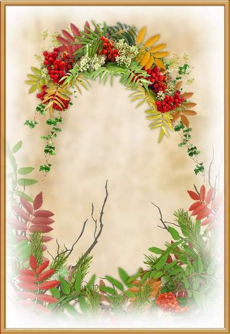 Autumn Photoshop frame collage download - free frame psd