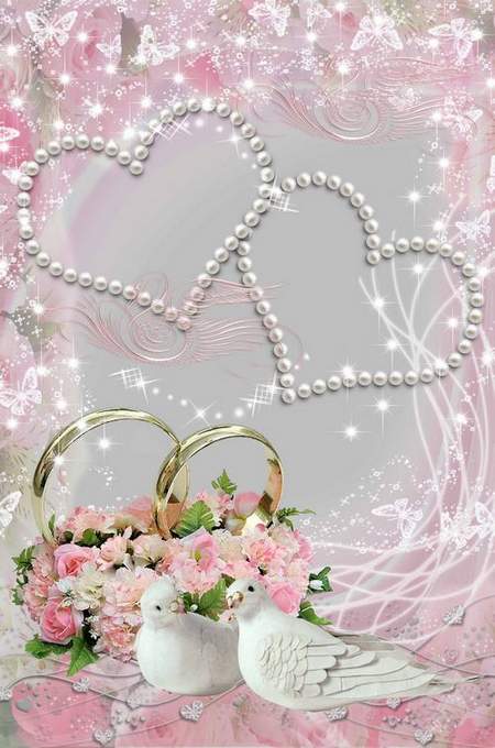 Frame for photoshop with dove