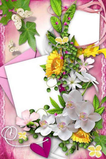 Flower Photo frame template - The breath of dance ( free photo frame ...