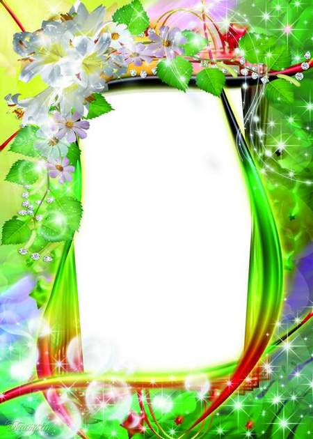 Frames for Photoshop - Flower time has come