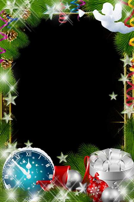 Christmas Frame for Photoshop - perfect holiday (free frame psd free ...