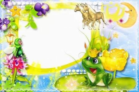 Baby frames for photoshop download - Princess frog ( free 3 frame psd)