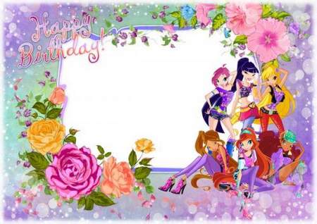 Children birthday photoshop frame download - free frame psd