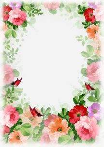 Set of floral frameworks for Photoshop - Summer flowers