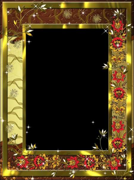Frame for a glamorous photo - Gold and style ( free photo frame psd ...