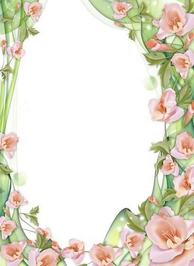 Flower frame for Photoshop - Delicate lily (free frame psd free 2 frame ...