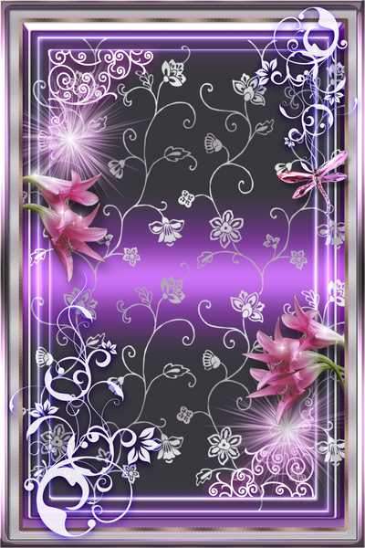 Photo frame - Shining stars and sparkling flower