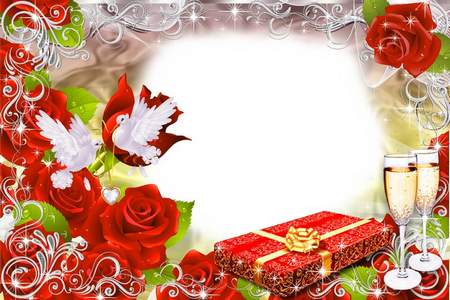 Frame for lovers - With love ( free calendar psd, free download )