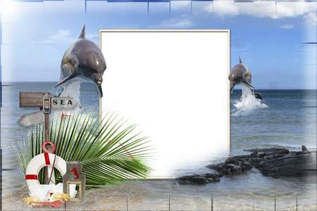 Picture frame - With a dolphin