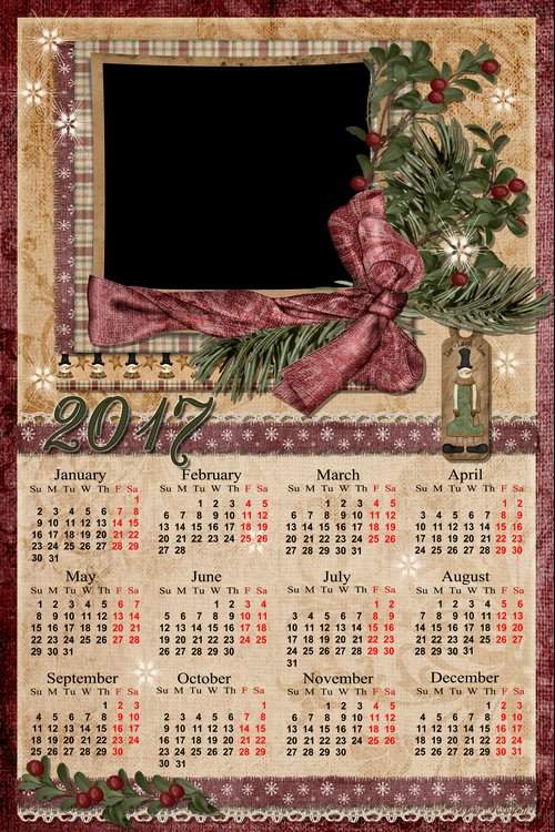 2017 Calendar png download ( free 2017 Calendar frame png, free download )